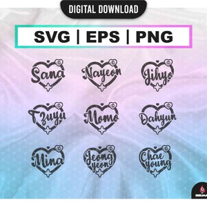 Twice SVG / Twice Member PDF / Kpop Star Svg / Twice World Tour Clip ...