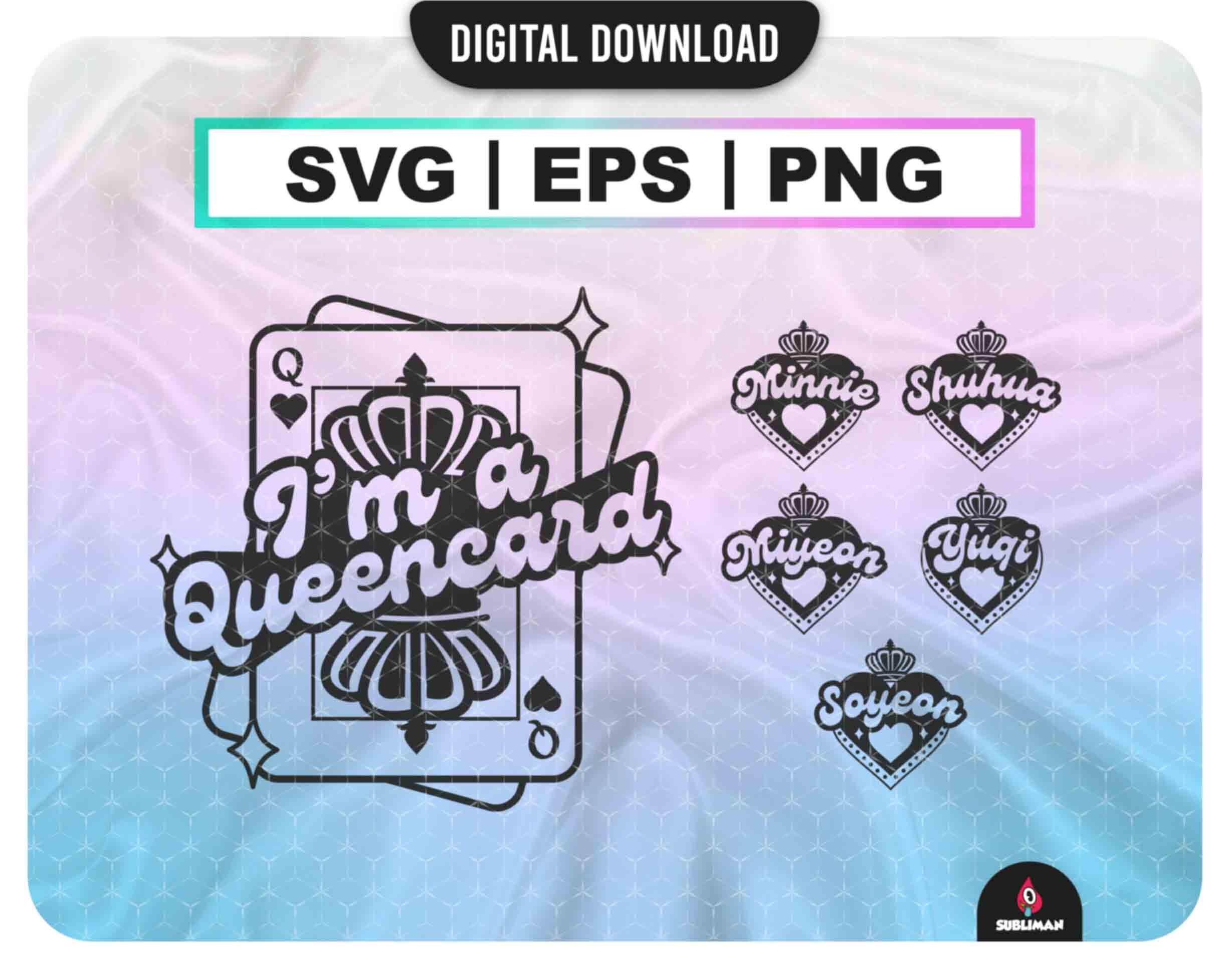 GI-DLE Queencard svg/ Gi-dle PDF / Kpop Star svg / gidle membres ...