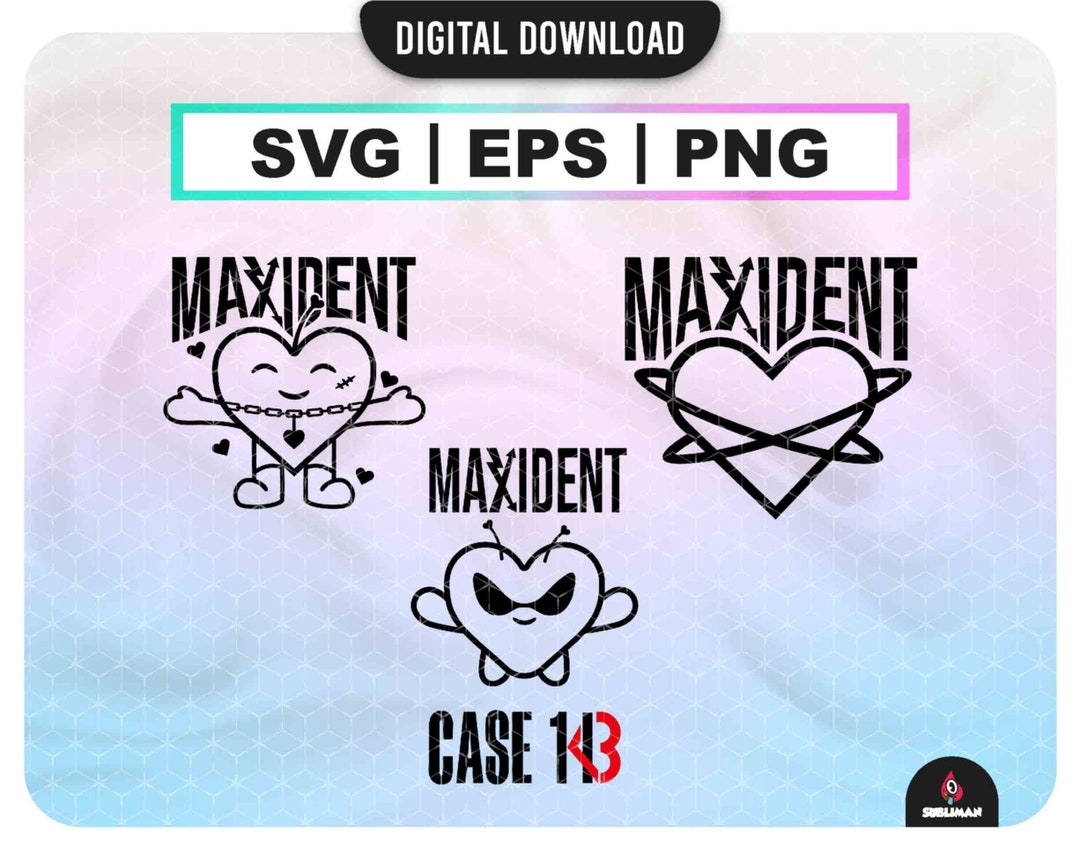 MAXIDENT CASE 143 Svg / Stray Kids Maxident Logo PNG / K-pop Svg ...
