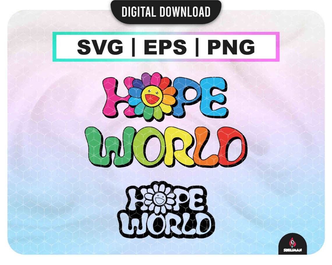 Hope World SVG / Eps Pdf Jpg Png / L / Archivo Vector for - Etsy