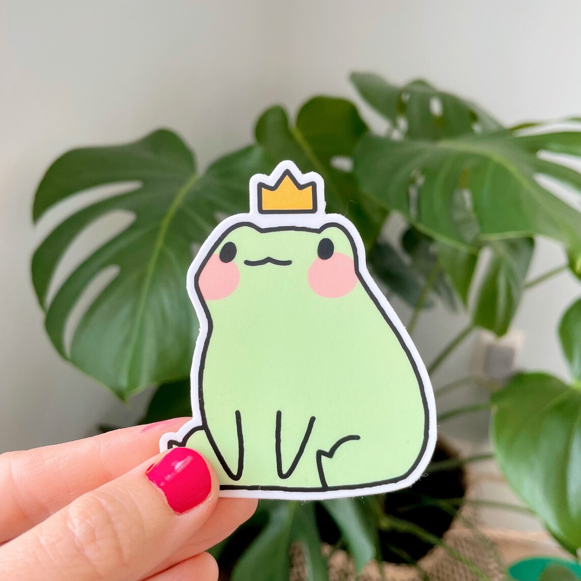 Frog Prince Princess Sticker | Etsy
