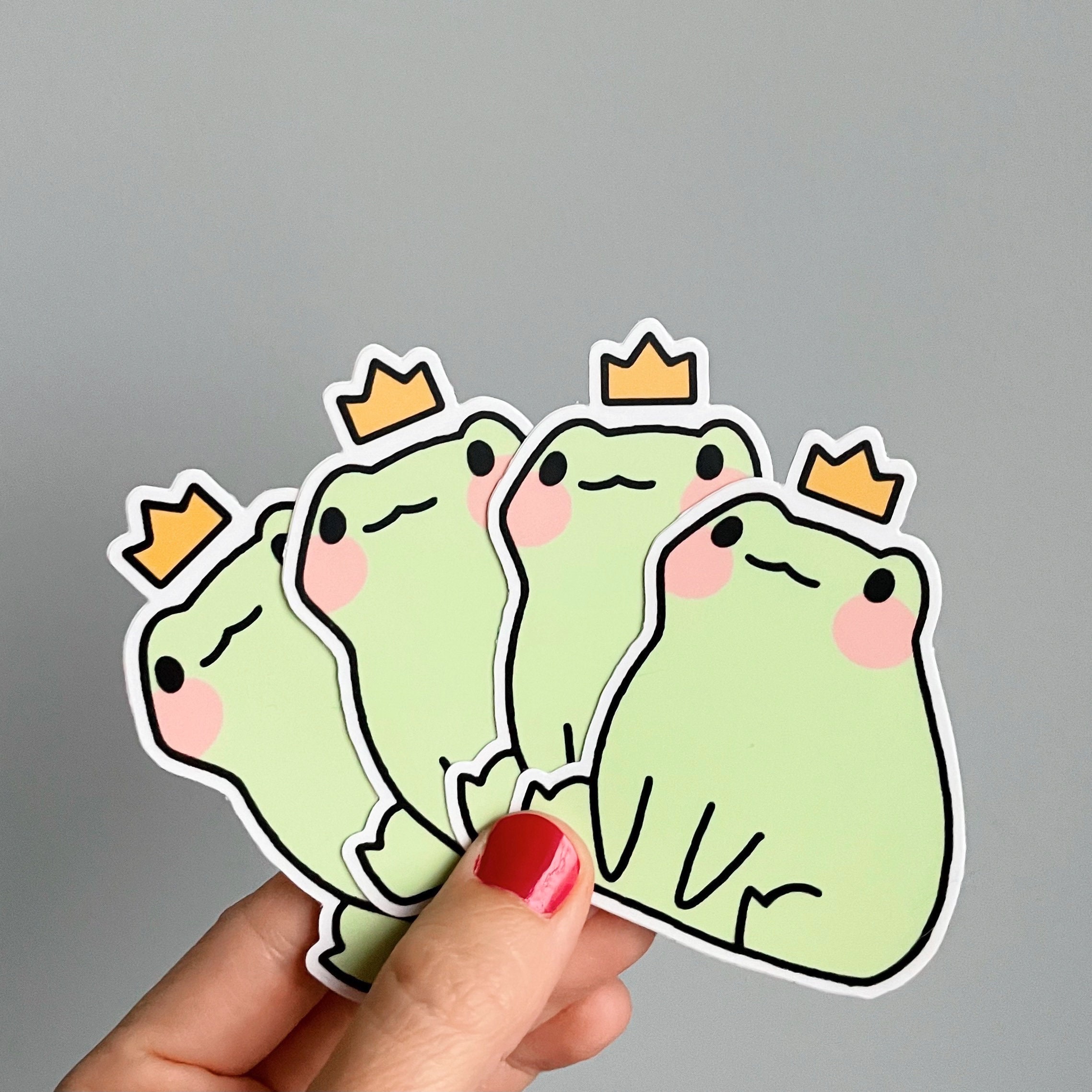 Frog Prince Princess Sticker - Etsy
