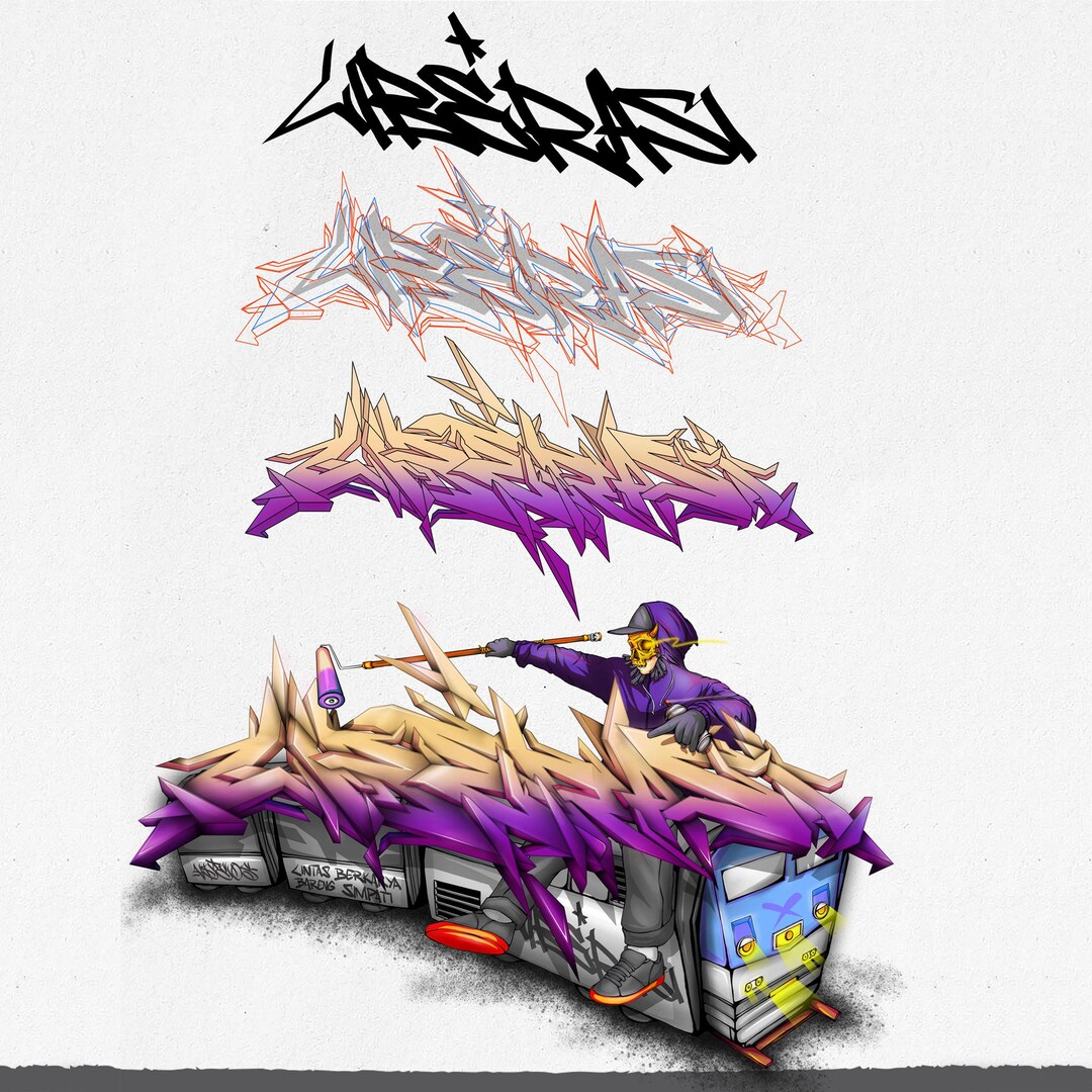 Custom Street Art Graffiti 3D Wildstyle Illustration, Personalized Word ...