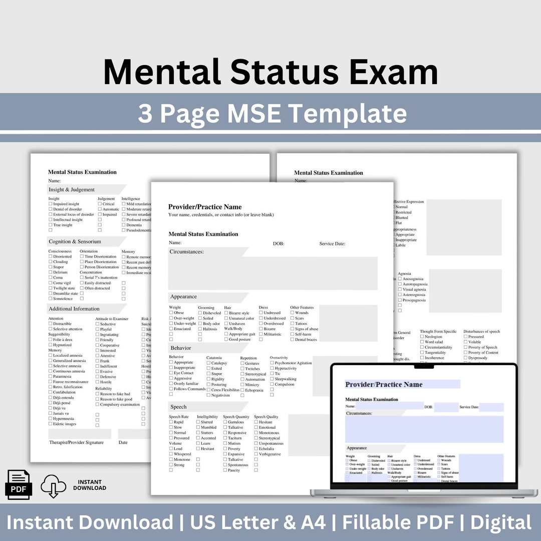 Mental Status Exam Therapy Notes, Therapist Office Progress Note ...