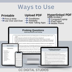 Therapy Questions Cheat Sheet: Probing & Open-ended Questions ...