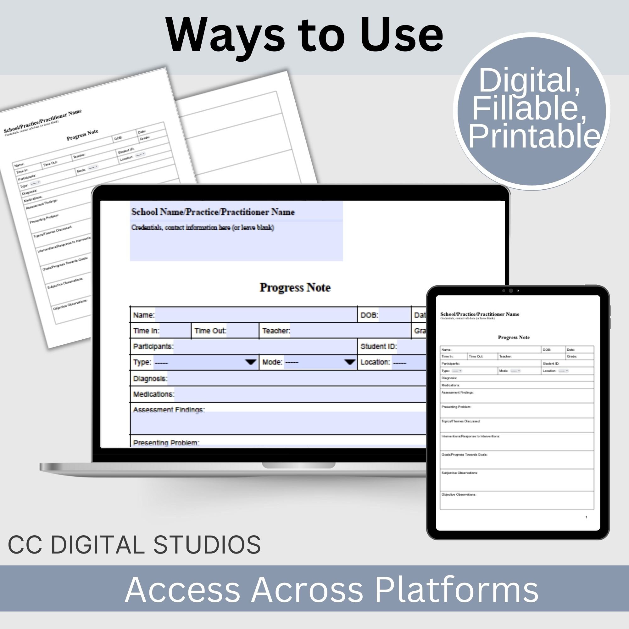 Progress Note for School Psychologists, School Counselor Template ...