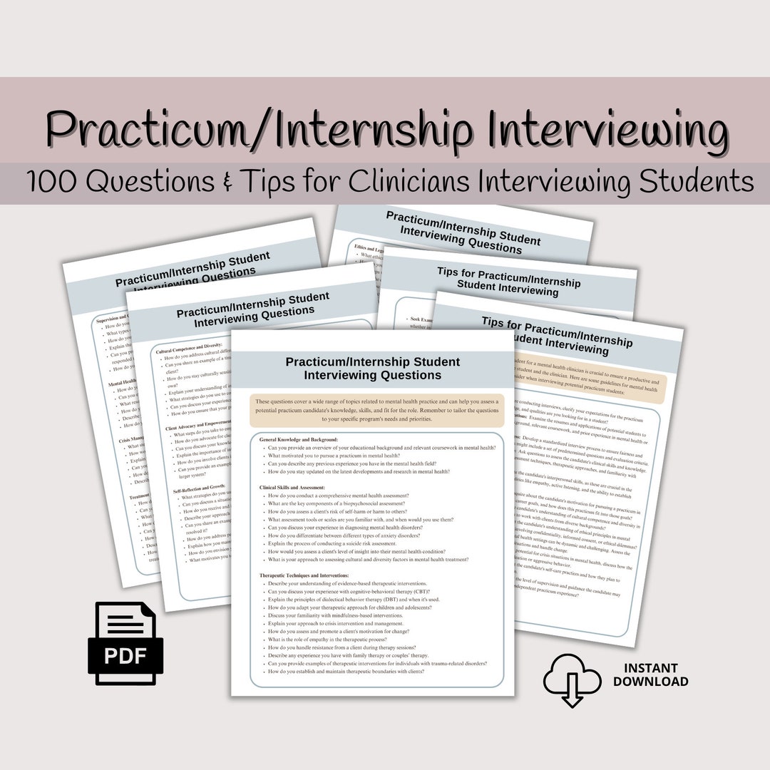 Practicum Interview Questions for Clinicians, Questions to Ask ...