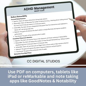 ADHD Smart Goals for Treatment Planning, Therapy Cheat Sheet, Therapy ...