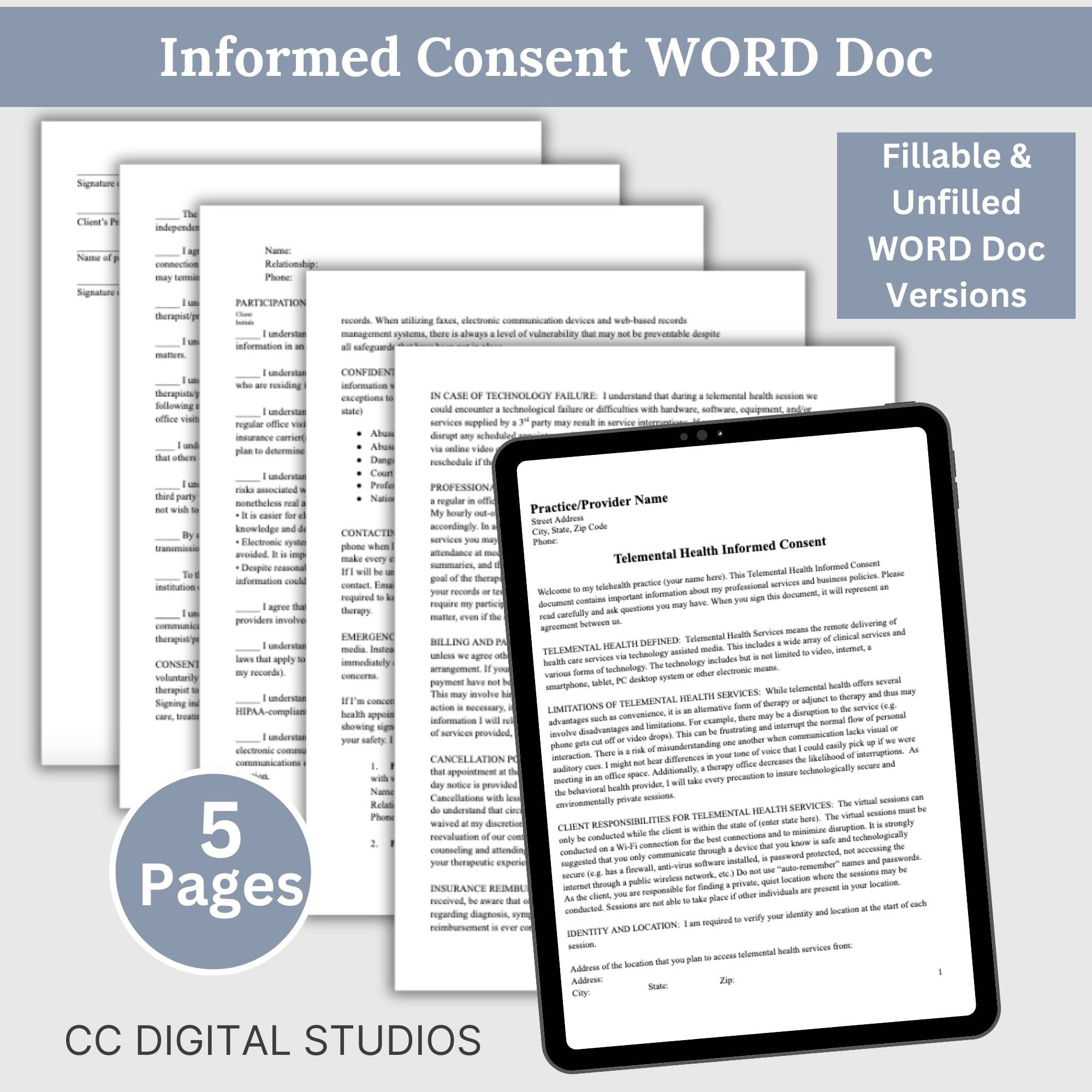 Telemental Health Bundle WORD Doc Therapy Notes, Therapy Notes for ...