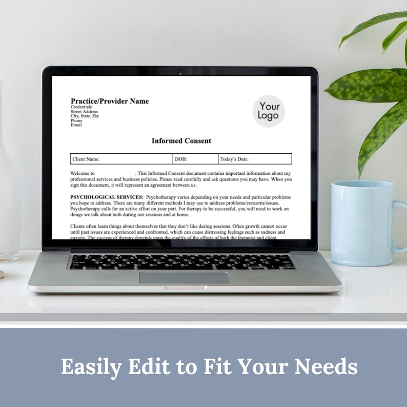 Mental Health Informed Consent Form: Editable Google Doc Template (US ...