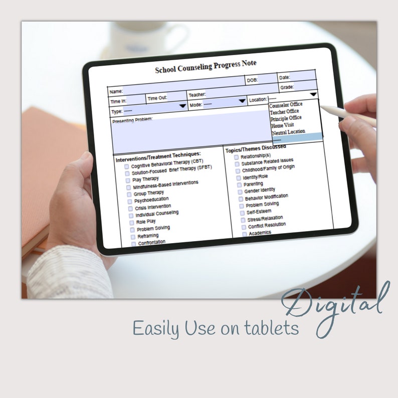 School Counselor Progress Note, Fillable PDF, School Psychologist ...