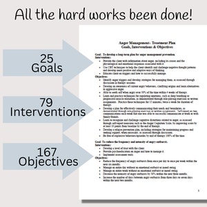 Anger Management Goals Interventions and Measurable Objectives ...