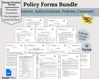 Group Therapy Consent Form Editable / Fillable PDF Template - Etsy