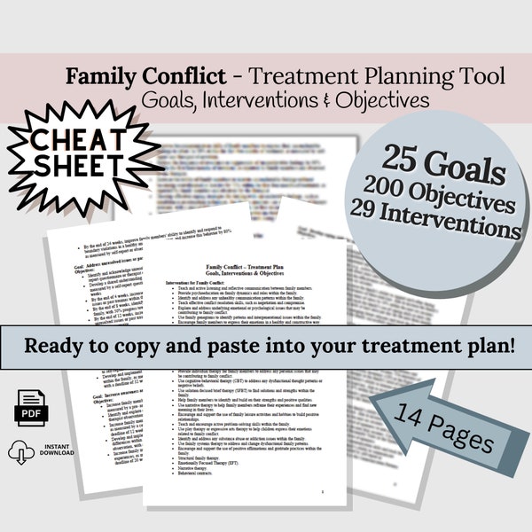 Therapy Goals Cheat Sheet - Etsy