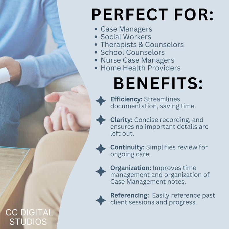 Social Worker Progress Note Template, Perfect for Case Management ...