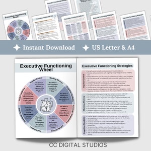 Executive Functioning Adult ADHD CBT Worksheets, Psychotherapy ...