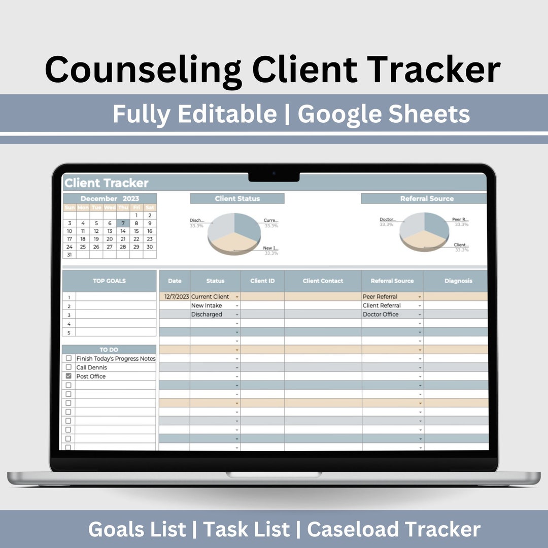 Client Tracker Google Sheets Client Management, Client Session Tracker ...