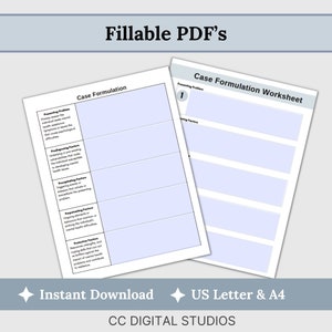5 P's Case Formulation Worksheets: Mental Health Client Map (digital ...