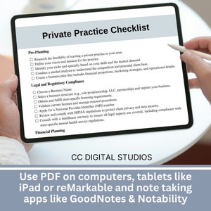 Mental Health Private Practice Checklist: Counselor Business Plan ...