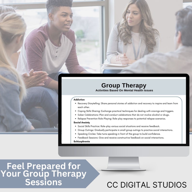Mental Health Group Therapy Activity Ideas, Group Session Topics ...