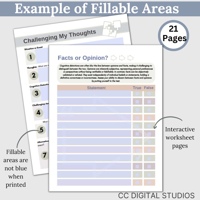 Cognitive Distortion CBT Worksheets, Trauma Therapy Worksheets ... Cognitive Distortion CBT Worksheets, Trauma Therapy Worksheets ...