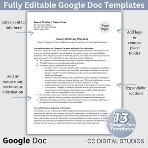 Policy Forms BUNDLE, Editable Google Docs, Psychologists Office ...