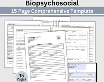 Client Intake Biopsychosocial Template - Etsy