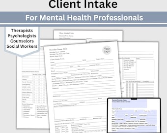 Counseling/behavioral Health Intake Form - Etsy