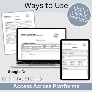 Mental Health Progress Note Template: Editable Google Doc - Etsy