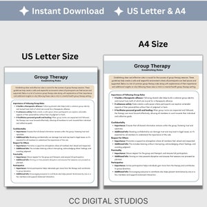 Mental Health Group Therapy Activity Ideas: Therapist Tools (digital ...