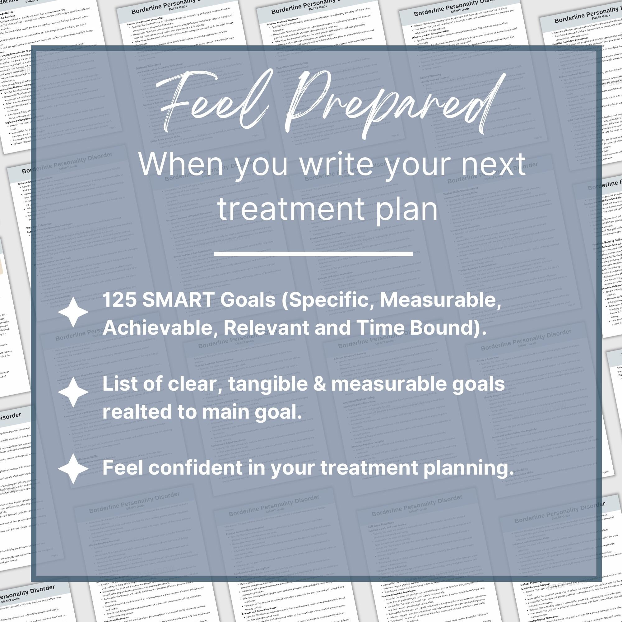 BPD Treatment SMART Goals: DBT Therapy Cheat Sheet (digital Download ...