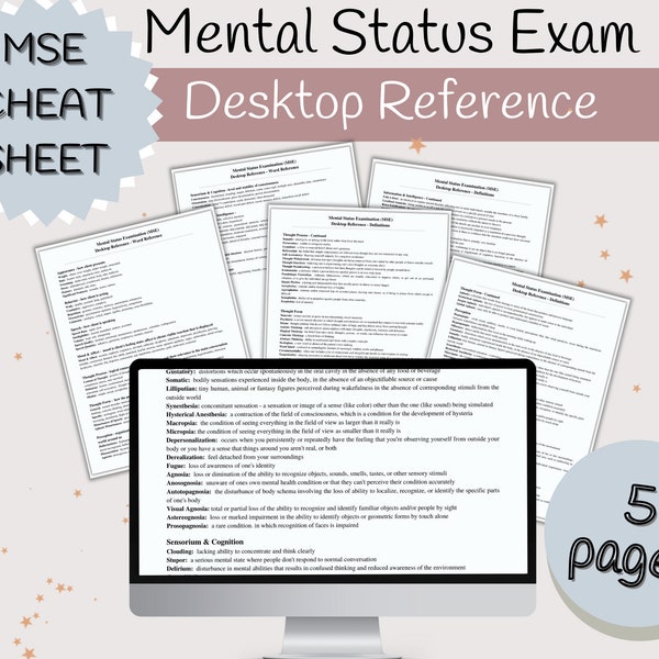 Mental Health Exam Template - Etsy