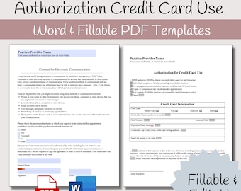 Credit Card Authorization Form A4 Letter Size Printable - Etsy