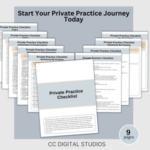 Mental Health Private Practice Checklist: Counselor Business Plan ...