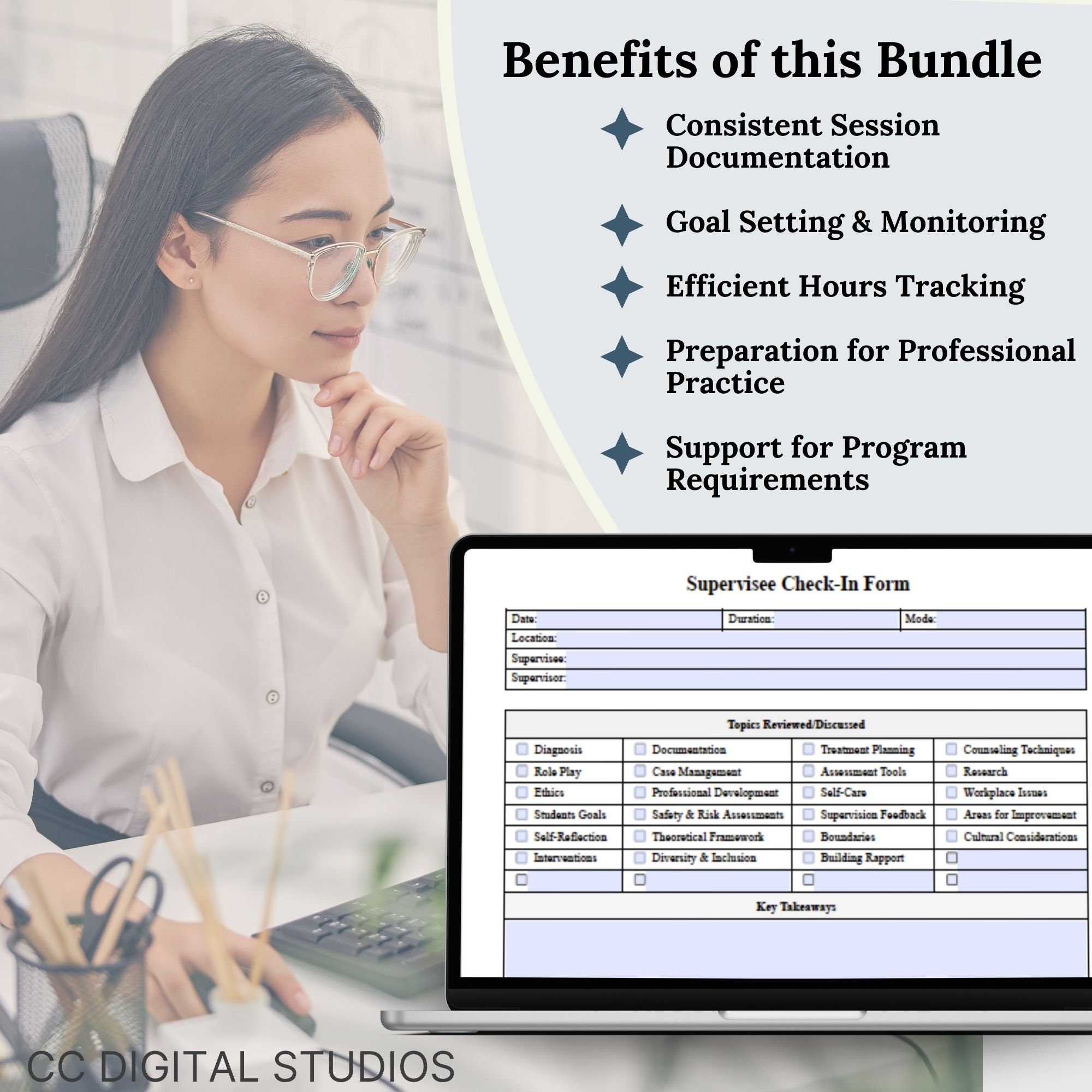 Counseling Supervision Forms: Hours Log, Session Notes (google Docs ...