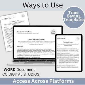 HIPAA Template Notice of Privacy Practices for Private Practice, WORD ...