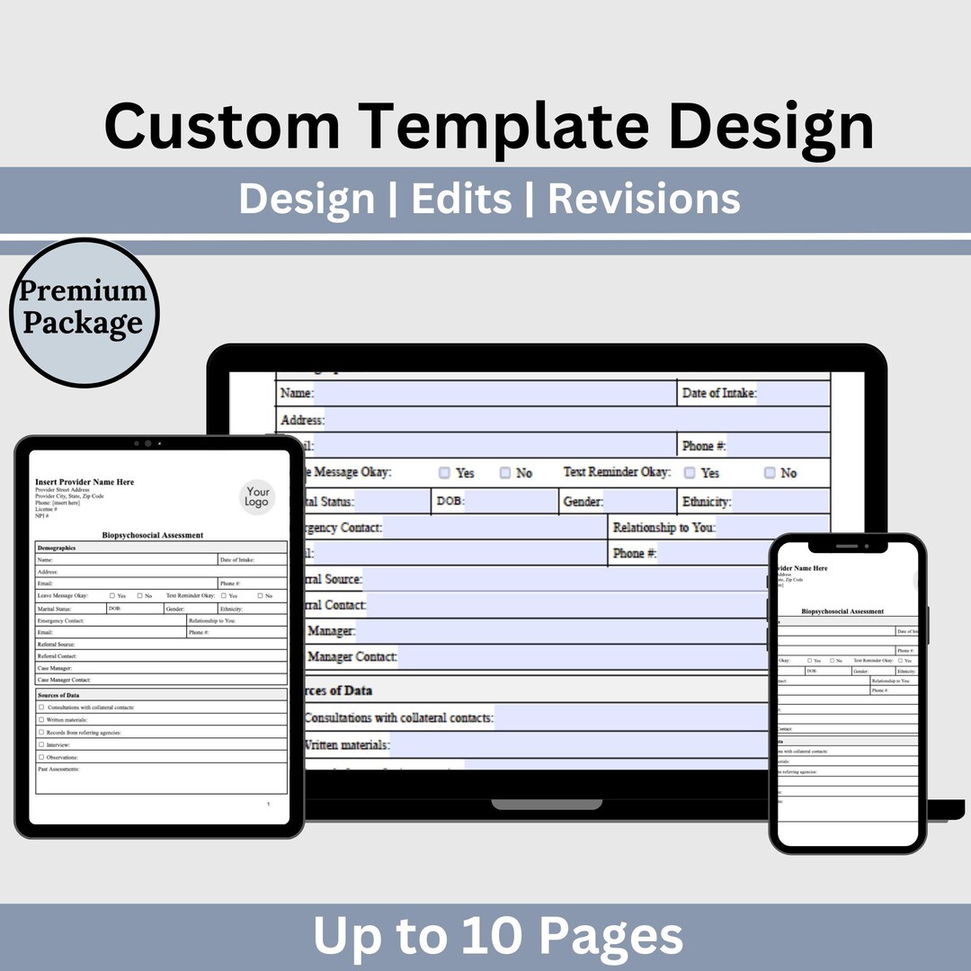 Custom Business Form Templates: Fillable PDF & DOC Design - Etsy