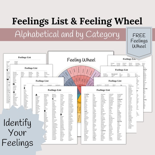 Emotion Wheel - Etsy