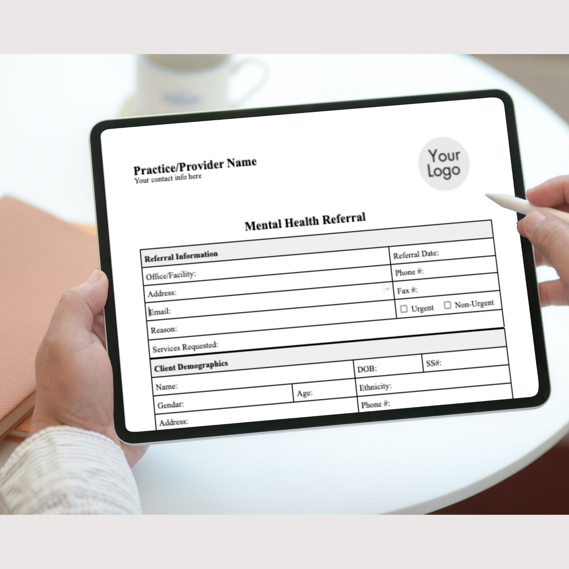 Editable Counseling Referral Template, Mental Health Referral Form ...