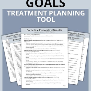 BPD Treatment Planning: SMART Goals, DBT Skills, Therapy Interventions ...