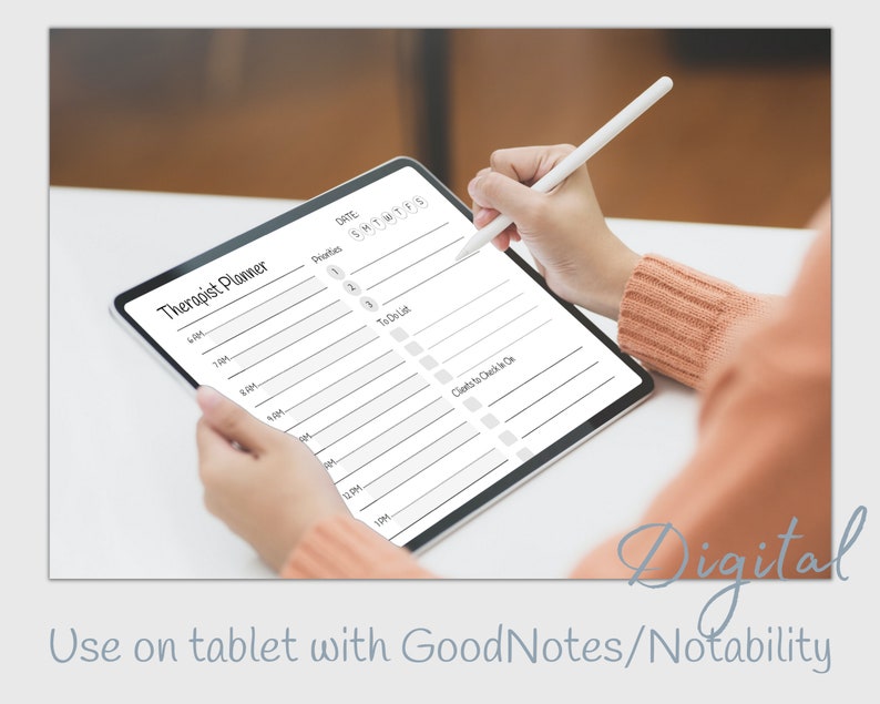 Therapist Daily Planner, Daily Clinical Planning Tool, 30 Min Daily ...