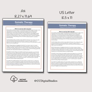 Somatic Therapy Worksheets, Felt Senses Somatic Exercises for Sensory ...