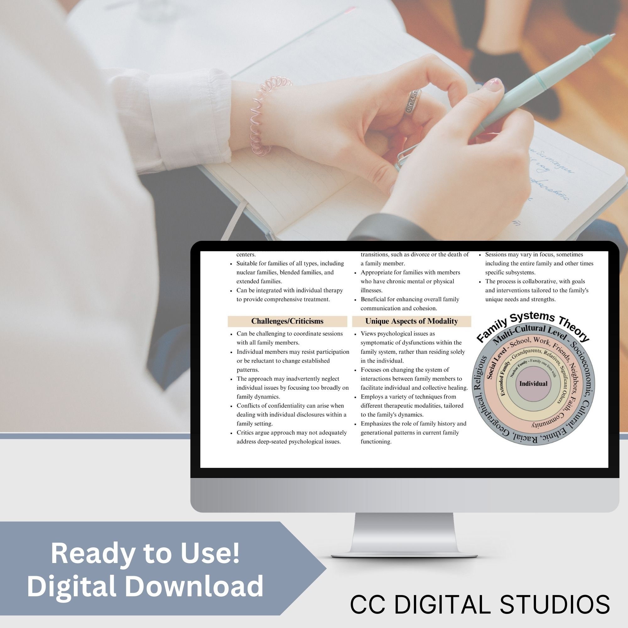 Family Systems Therapy Handout: Psychoeducation & Counseling (printable ...