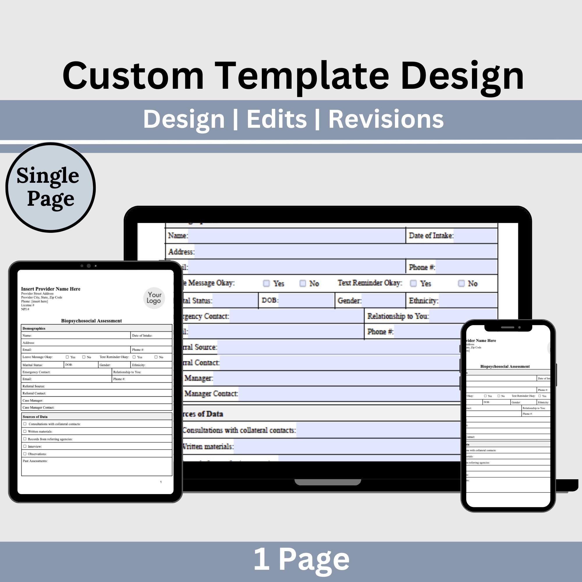 Custom Templates, Single Page Custom Design Package, Custom Business ...