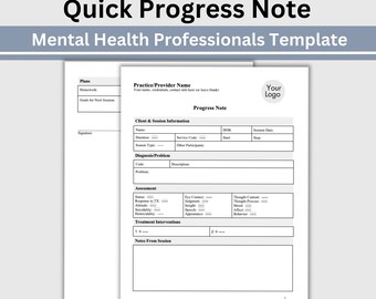 Psychotherapy Progress Notes PDF - Etsy