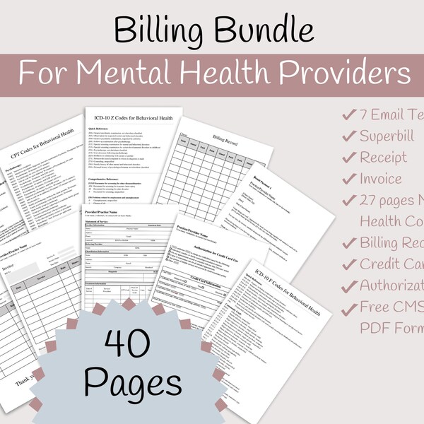 Therapy Superbill Template - Etsy