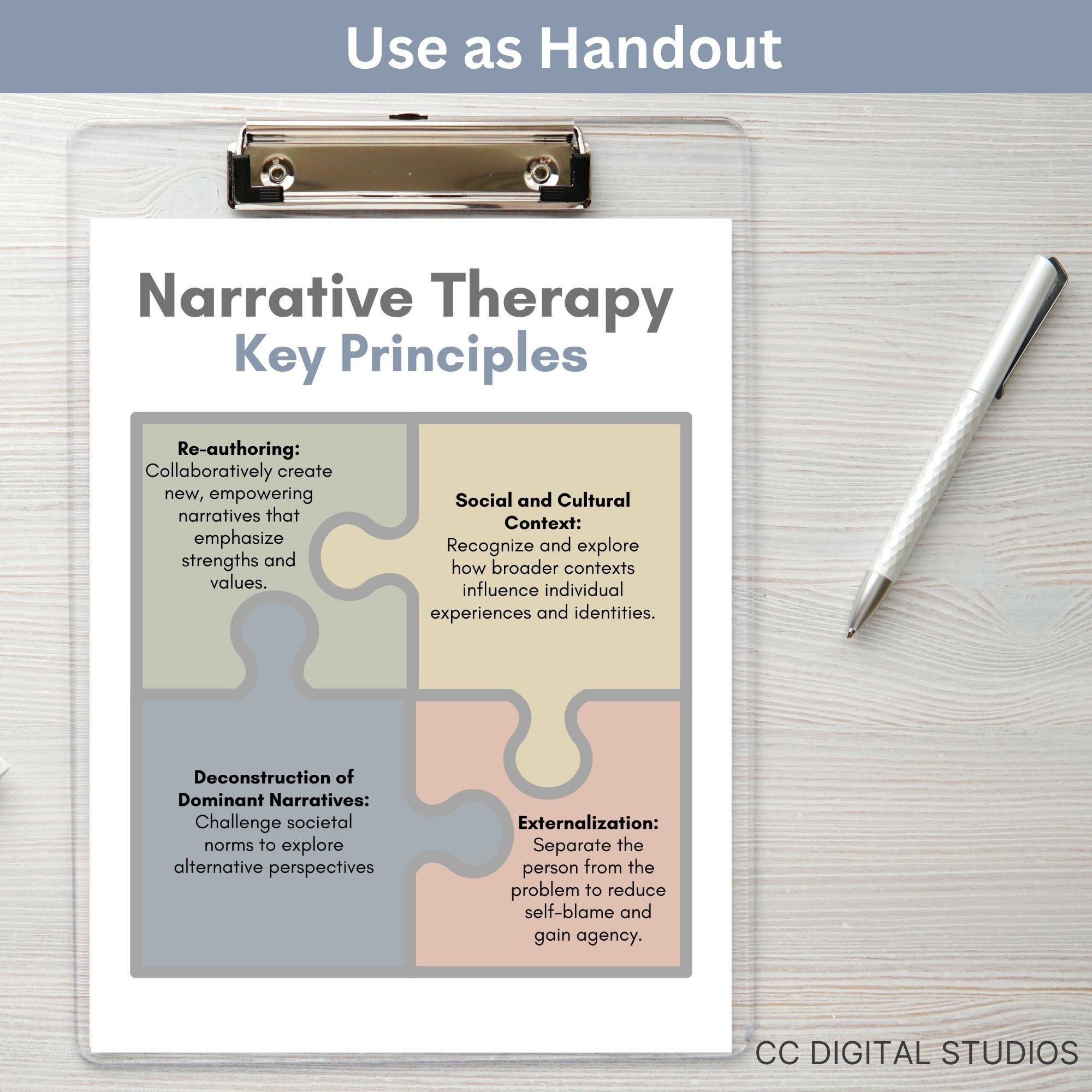 Narrative Therapy Handout, Psychoeducation, Therapy Cheat Sheet ...