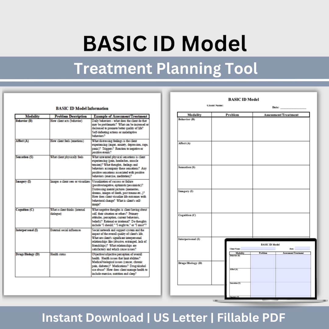 CBT BASIC ID Model, Treatment Planning Tool, Treatment Objectives ...