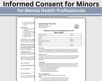 Group Therapy Consent Form Template - Etsy