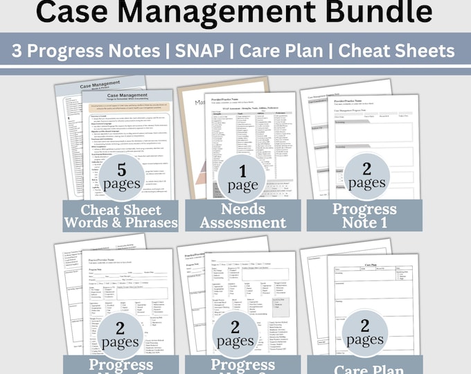 RN Case Manager Discharge Planner Organizer Sheet Template for 4 ...